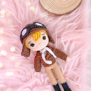 Crochet Pattern Amelia/ Doll Amelia/ Amelia Amigurumi/ Aviator Doll - Etsy