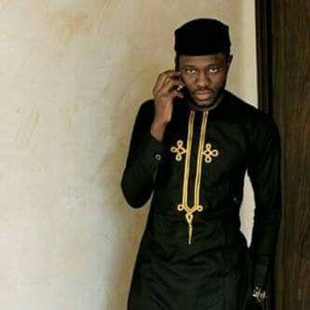 Black African Suit, Wedding Suit, African Groom's Outfit, Men's ...