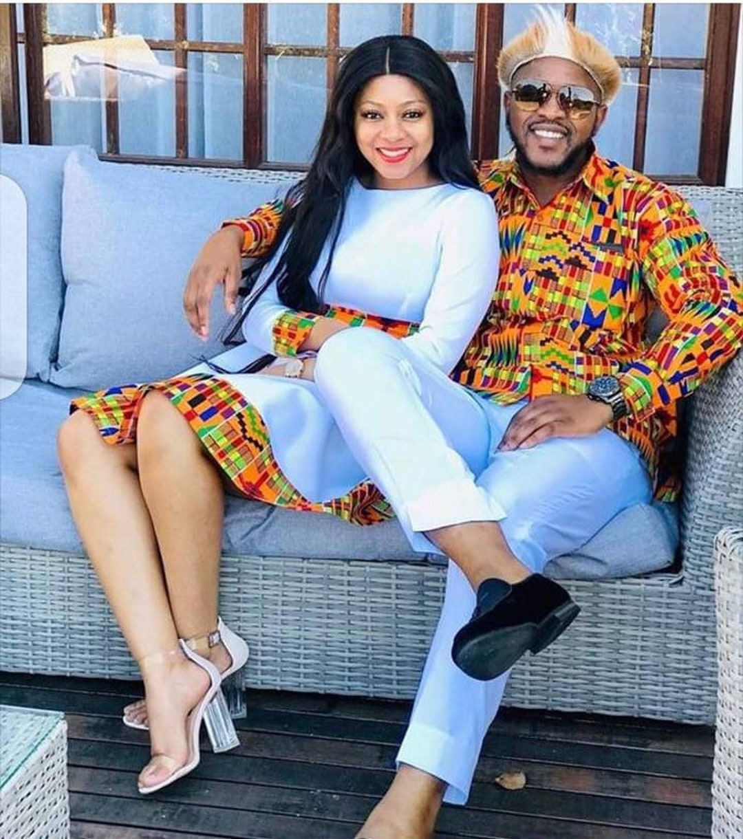 African Couples Outfits, African Couples Attire, African Men Clothing ...