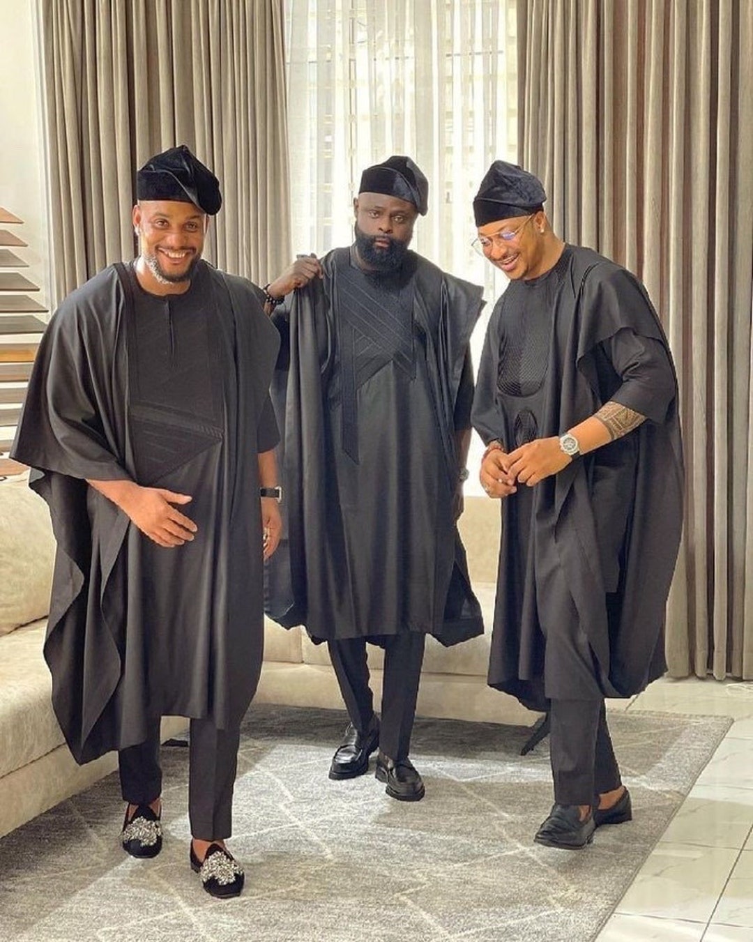 3pc African Agbada Dress, African Men's Clothing, African Attire ...