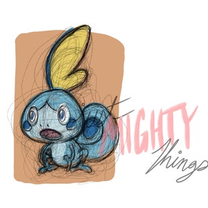 Sobble Gen 8 Pokemon Starter Instant Digital Download Printable Anime ...