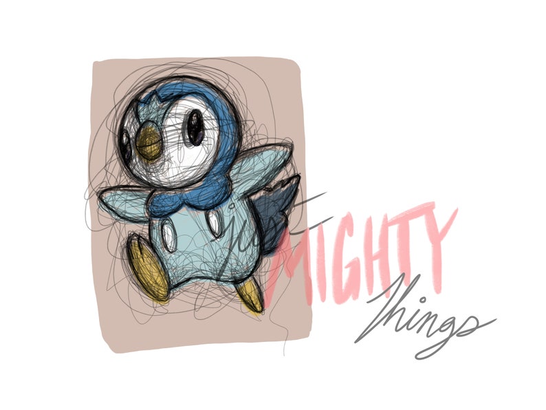 Piplup Gen 4 Pokemon Starter Instant Printable Digital Download Art ...