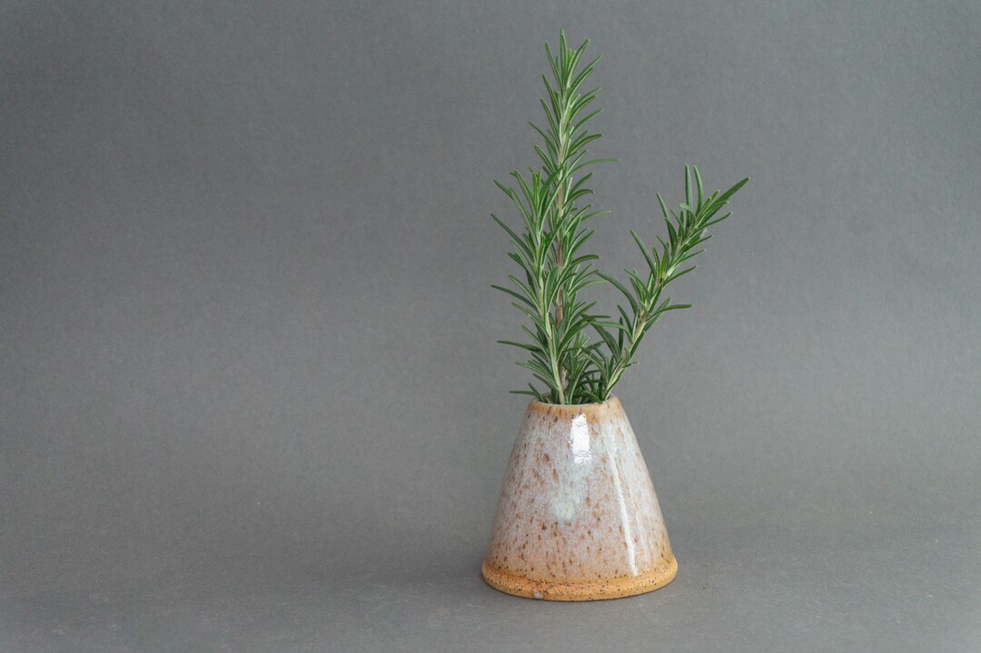 Mini Speckled Bud Vase - Ceramic Conical Vase - Handmade Stoneware ...