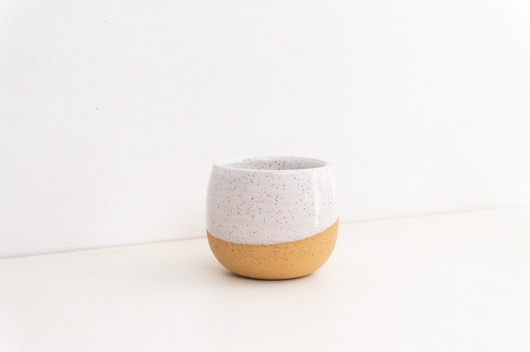 Handmade Speckled Stoneware Espresso Cup - 4 Oz Mini Ceramic Tumbler - Etsy