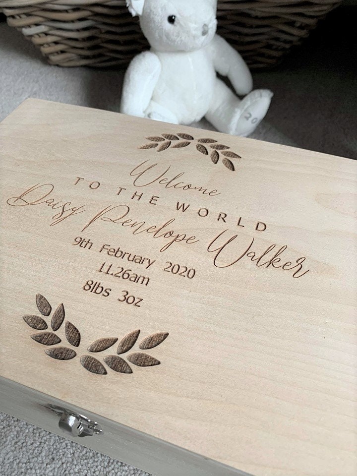 Baby Memory Box Keepsake Box Newborn Baby Memories | Etsy UK