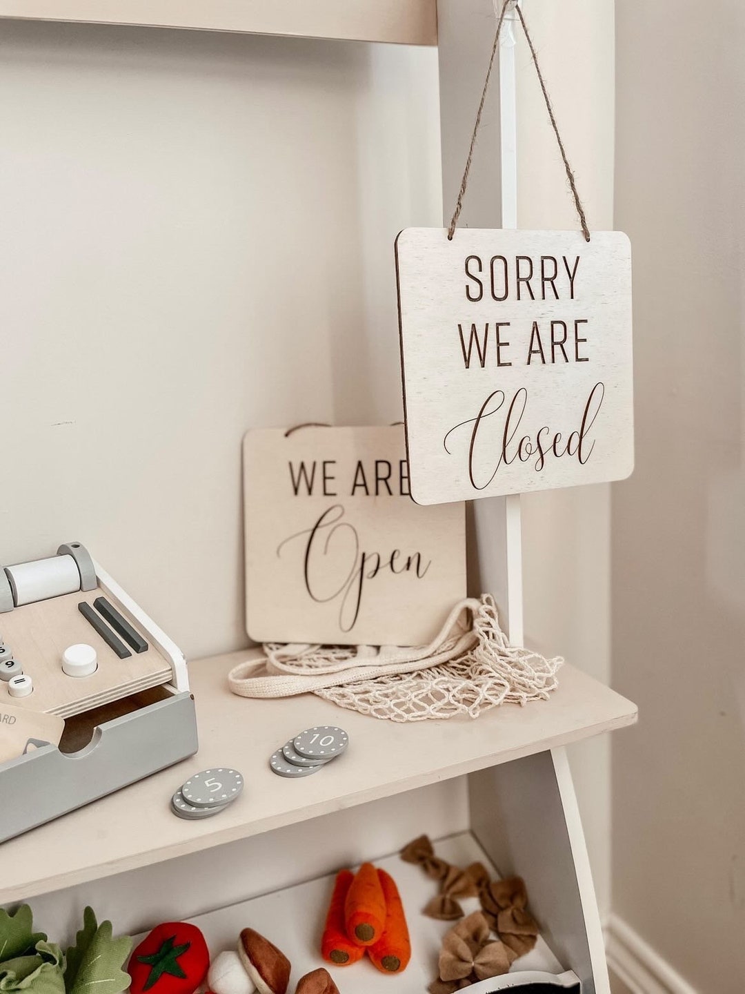Shop Open and Closed Sign Bespoke Any Wording Shopping Come in Role ...