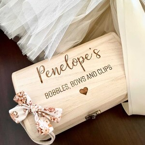 Children's Hair Bows, Bobbles, Clips Storage Box Keepsake Hairdressers ...