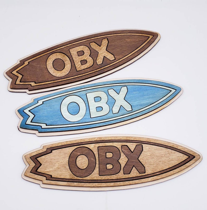 OBX Digital SVG Laser Cut File Outer Banks Surf Board | Etsy