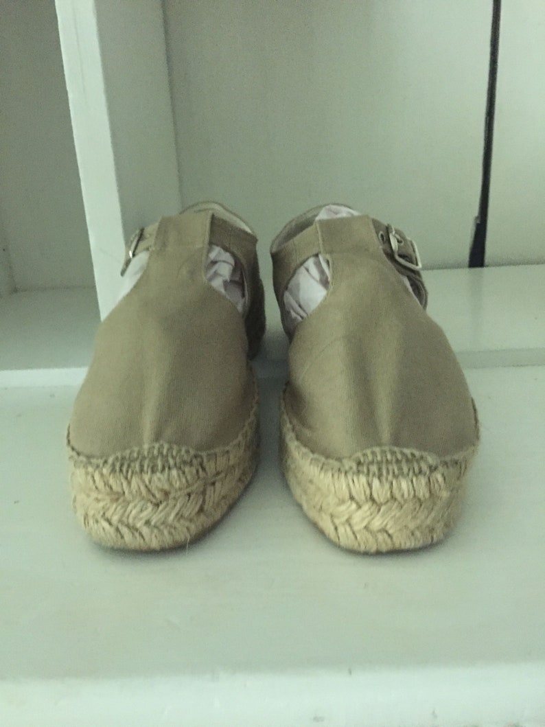 Khaki Canvas Espadrilles I 10 I Vintage Tweeds Catalogue - Etsy
