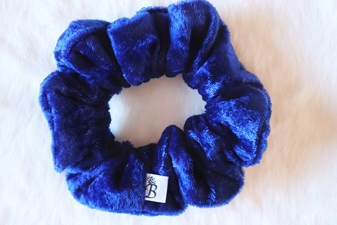 Royal Blue Velvet Scrunchie / Velvet Scrunchie / Velvet Hair - Etsy UK
