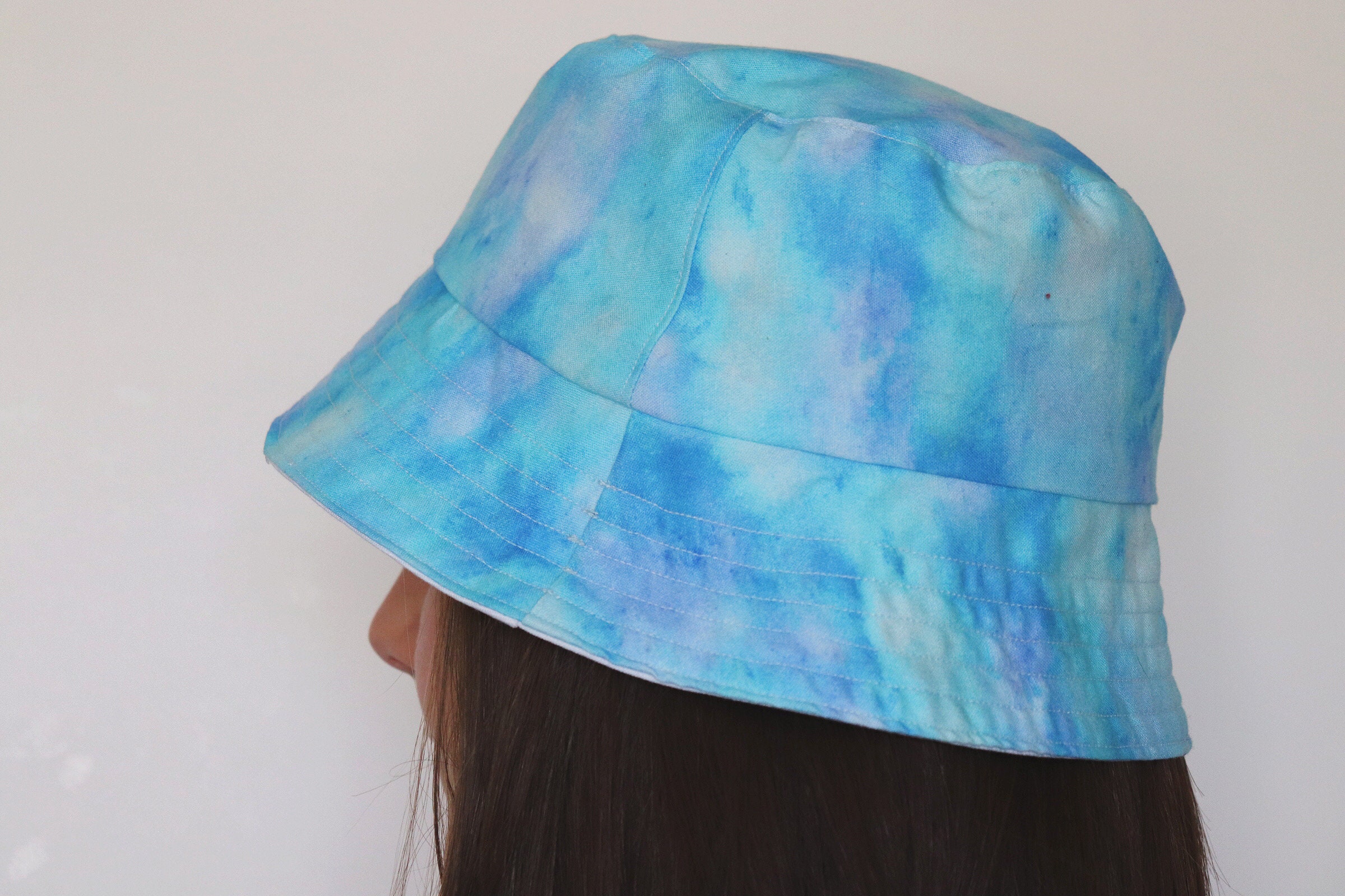Blue Watercolor Bucket Hat / Blue Bucket Hat / Summer Accessory ...