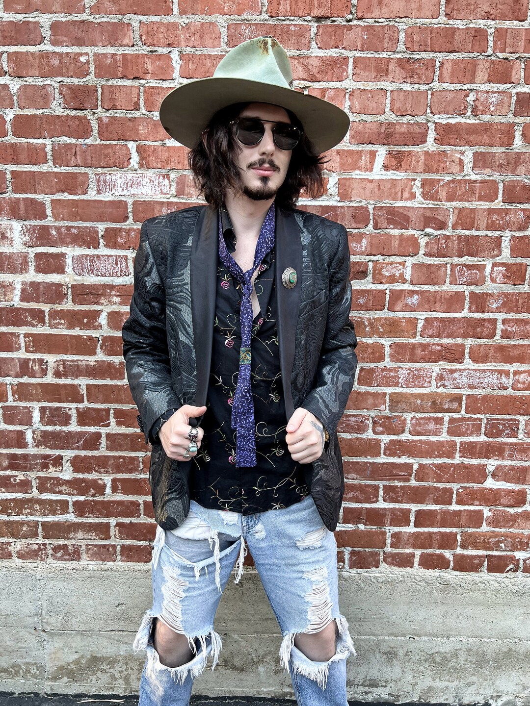 Johnny Depp Style Scarf ‘purple Haze’ | Bohemian / Vagabond - Etsy