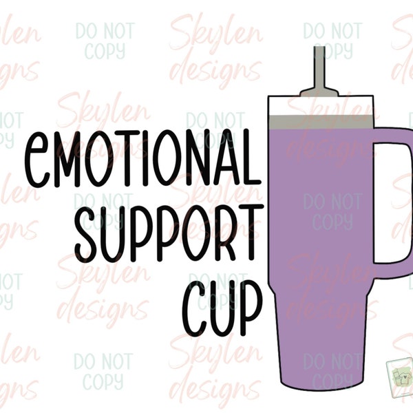 Emotional Support Cup Svg - Etsy