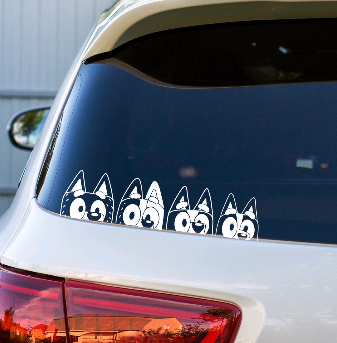 Blue Dog Family Window Peekers Car Decal Blue Heeler Dog Vinyl Decal ...