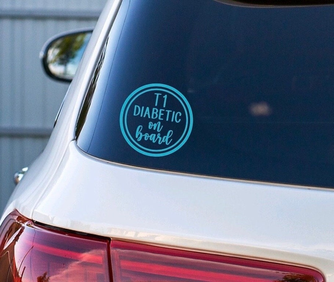 Type 1 Diabetic on Board Decal Vinyl Decal for Car Windows, Laptops ...
