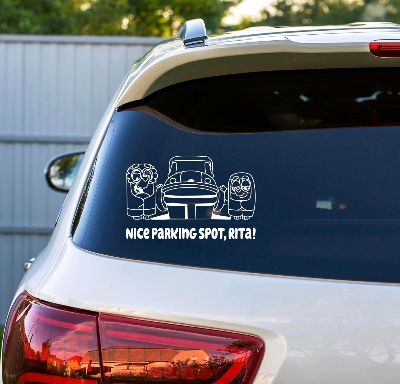 Nice Parking Spot Decal Blue Heeler Dog Vinyl Decal for Car Windows ...