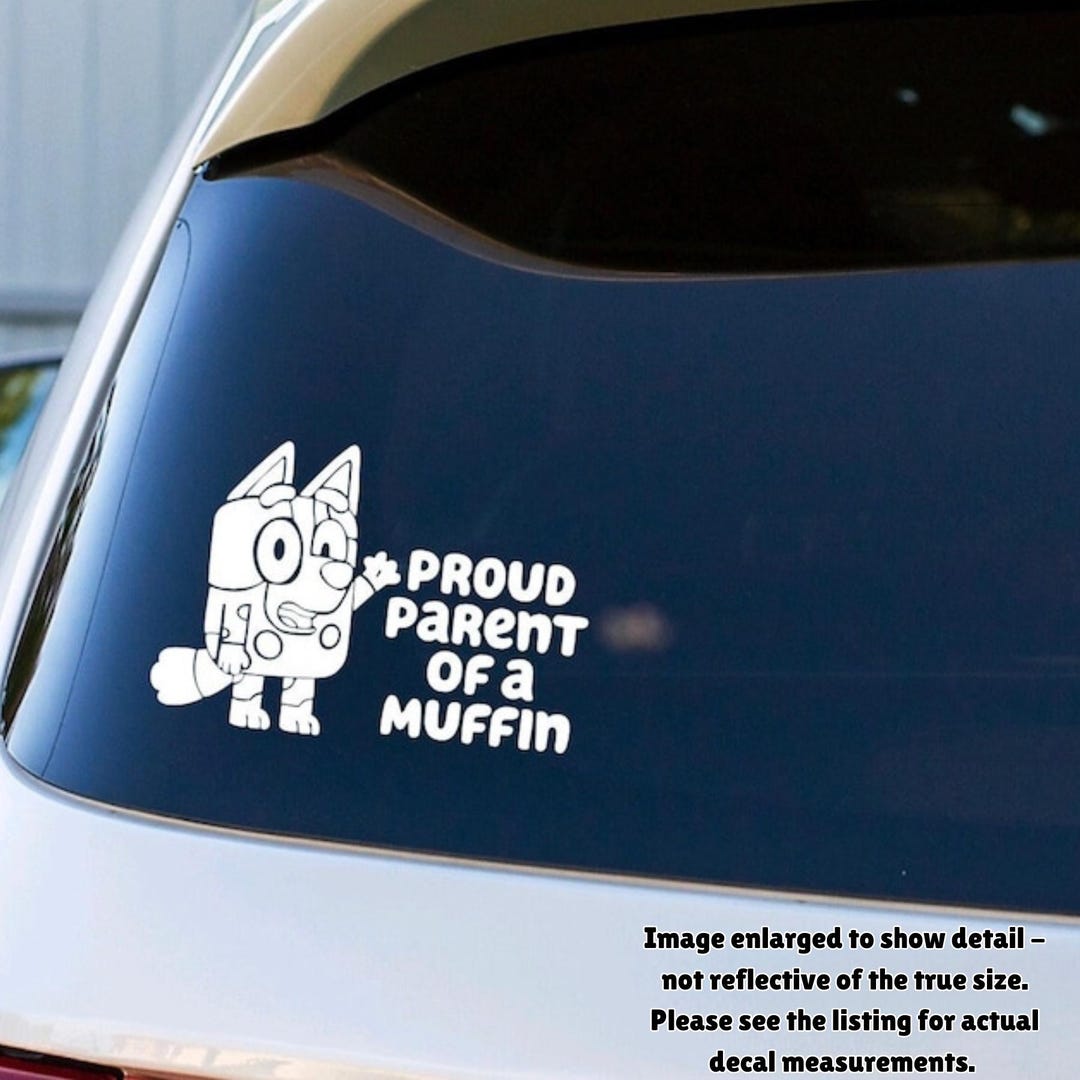 Proud Parent Decal; Blue Heeler Dog; Vinyl Decal for Car Windows ...