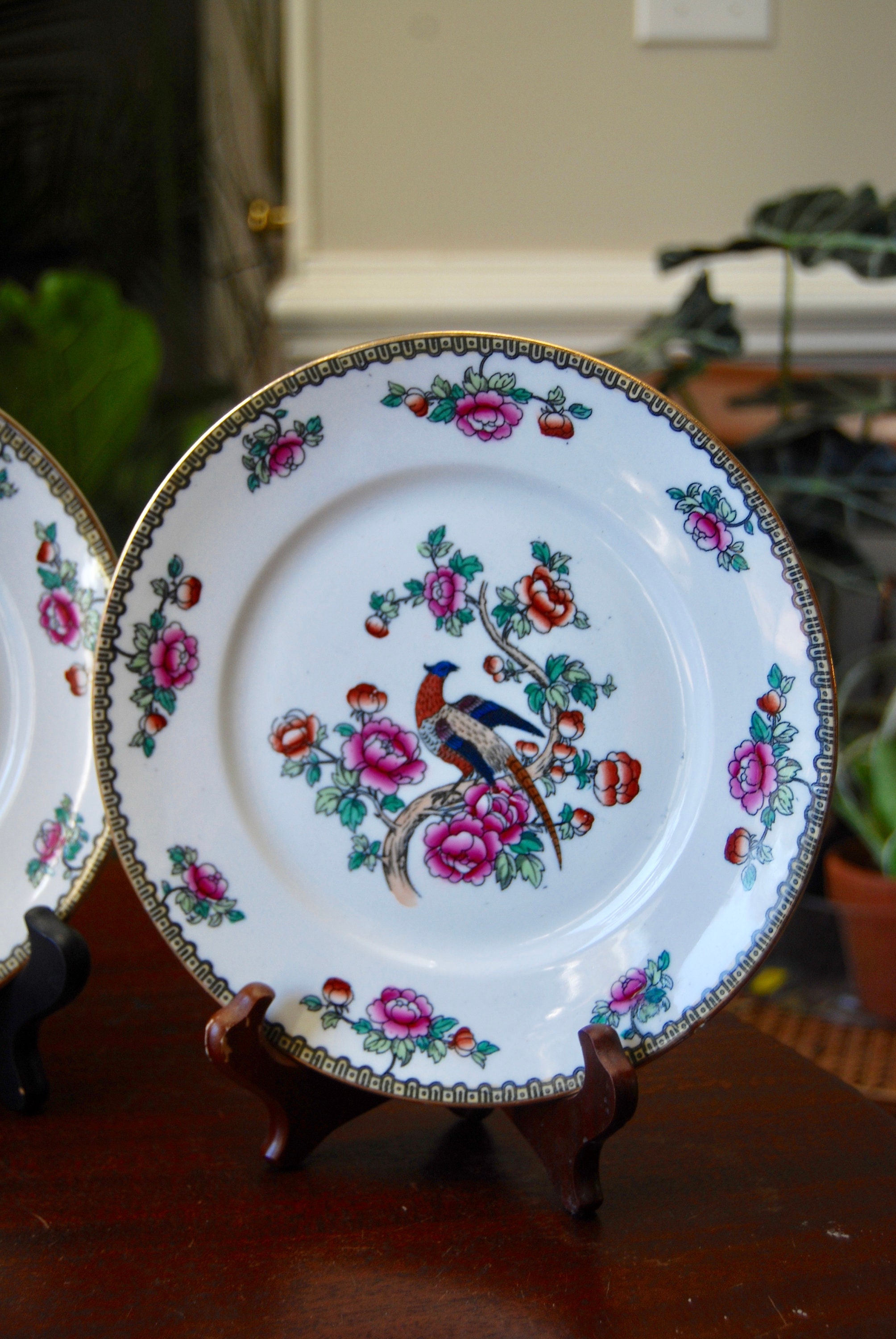 Whieldon Ware Pheasant Plates by F Winkle and Company | Etsy
