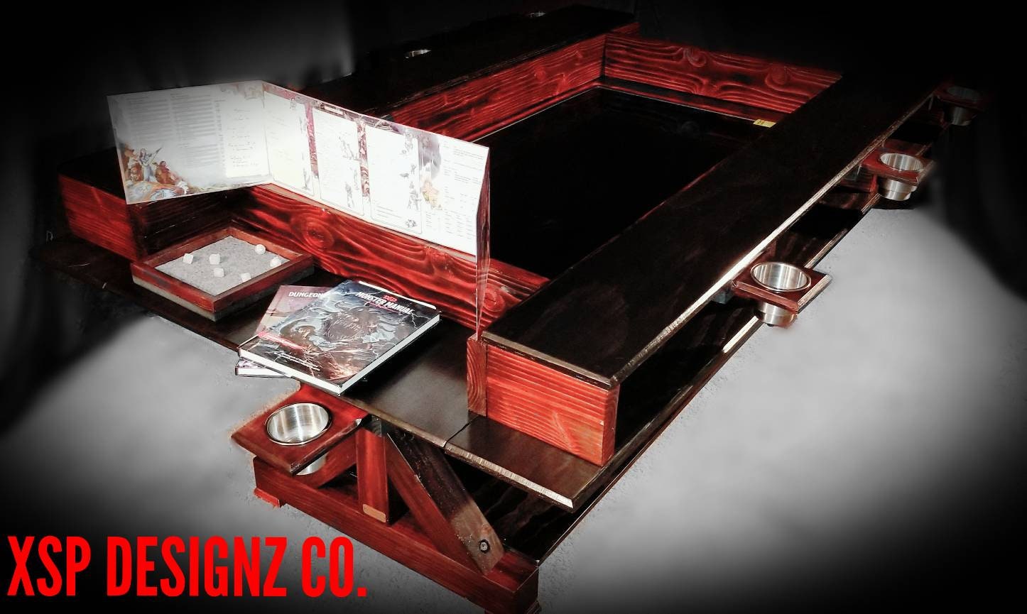 Gaming Table: Rustic RPG Style Gaming Multi Use Table With - Etsy