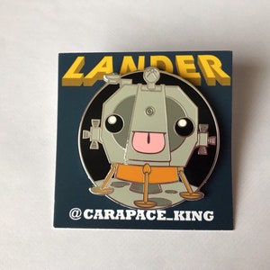 Cute Lunar Lander Enamel Pin - Etsy