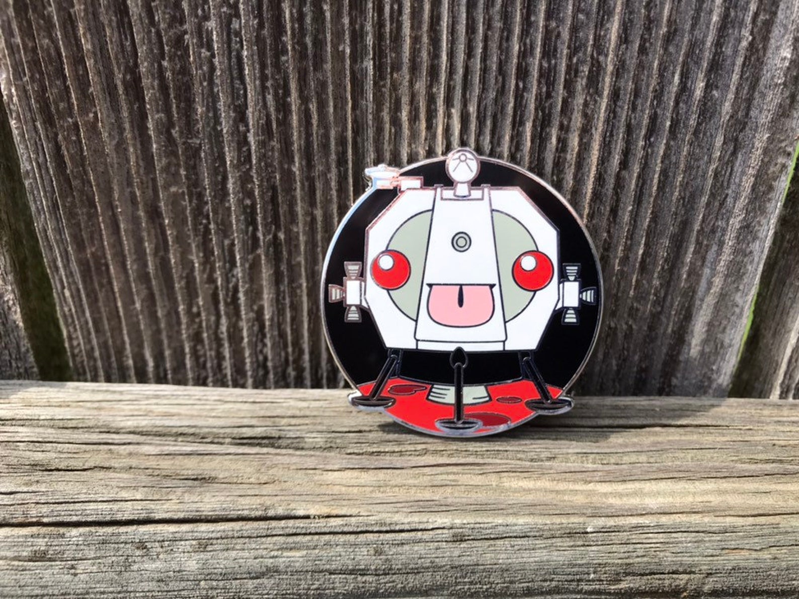 Cute Lunar Lander Enamel Pin - Etsy