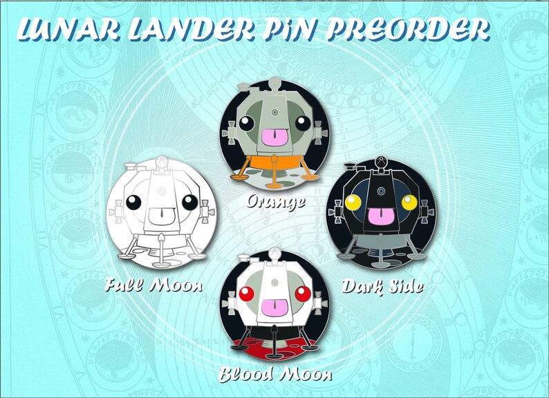 Cute Lunar Lander Enamel Pin - Etsy