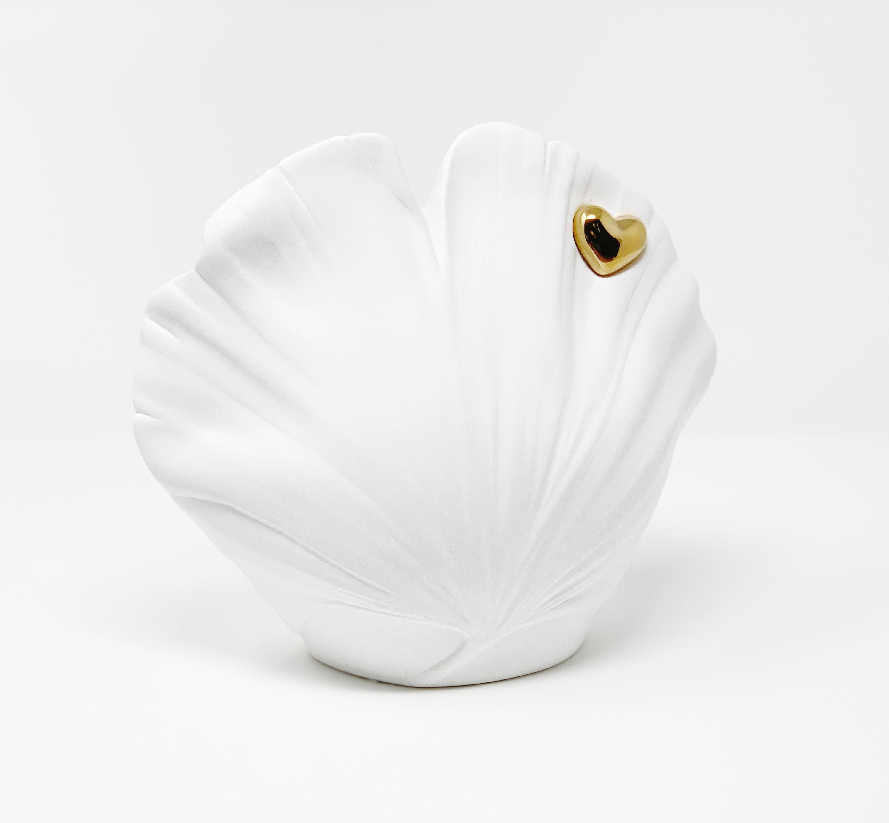 Funeral Urn Ceramic Modern Milorah Leaf With Heart White - Etsy