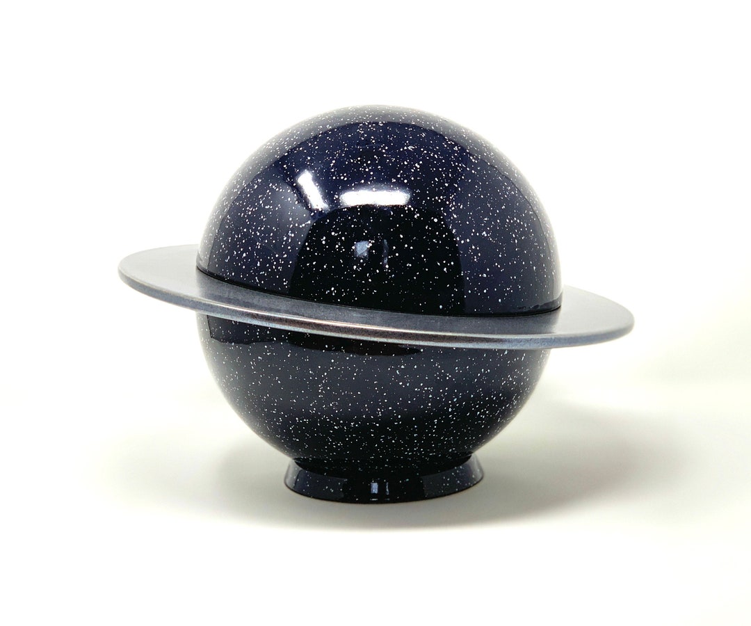 Planet Saturn Ceramic Cremation Urn: Modern Memorial Keepsake - Etsy