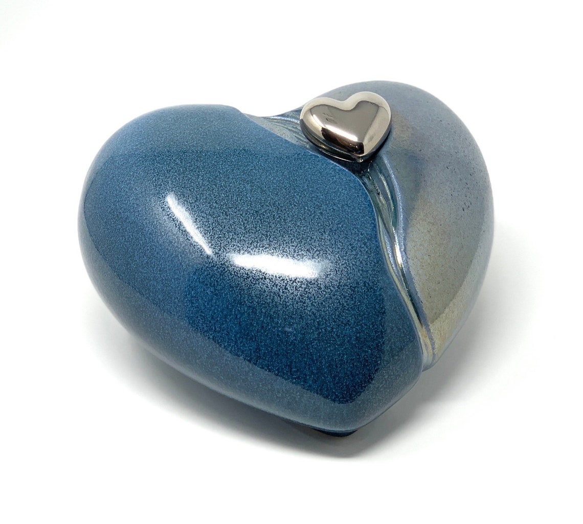Ceramic Urn for Ashes in a Heart Shape Cremation Urn for Ashes - Etsy
