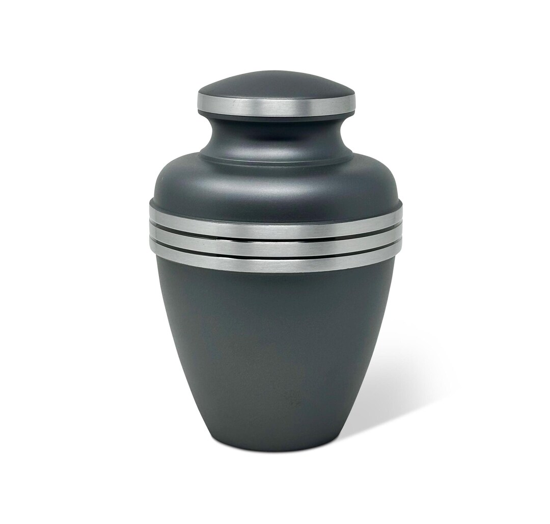 Ash Grey Metal Cremation Urn: Large Adult Funeral Container - Etsy