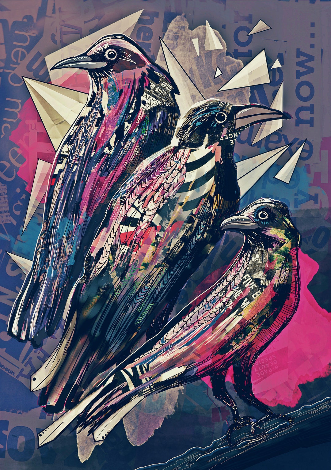 The Crows. Digital Print, A4 - Etsy