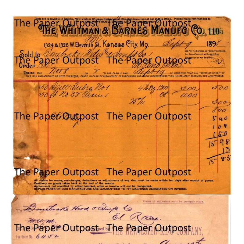Old Receipts - Etsy