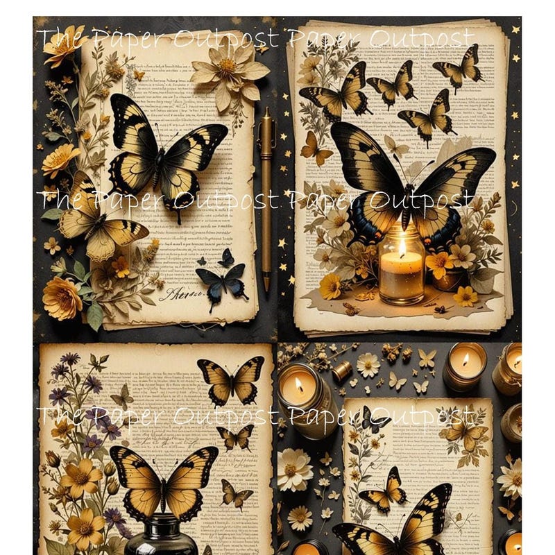 Butterfly Paper Writing - Etsy UK