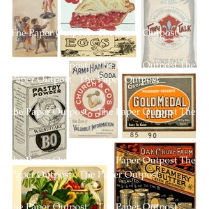 Baking and Cooking Vintage Digikit Digital Kit Digital Printable ...