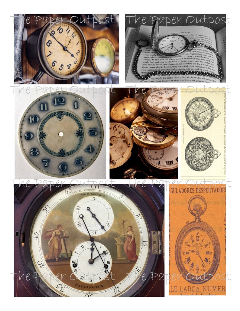 TIMEPIECES Printable Digital Download Printable Image Clock - Etsy