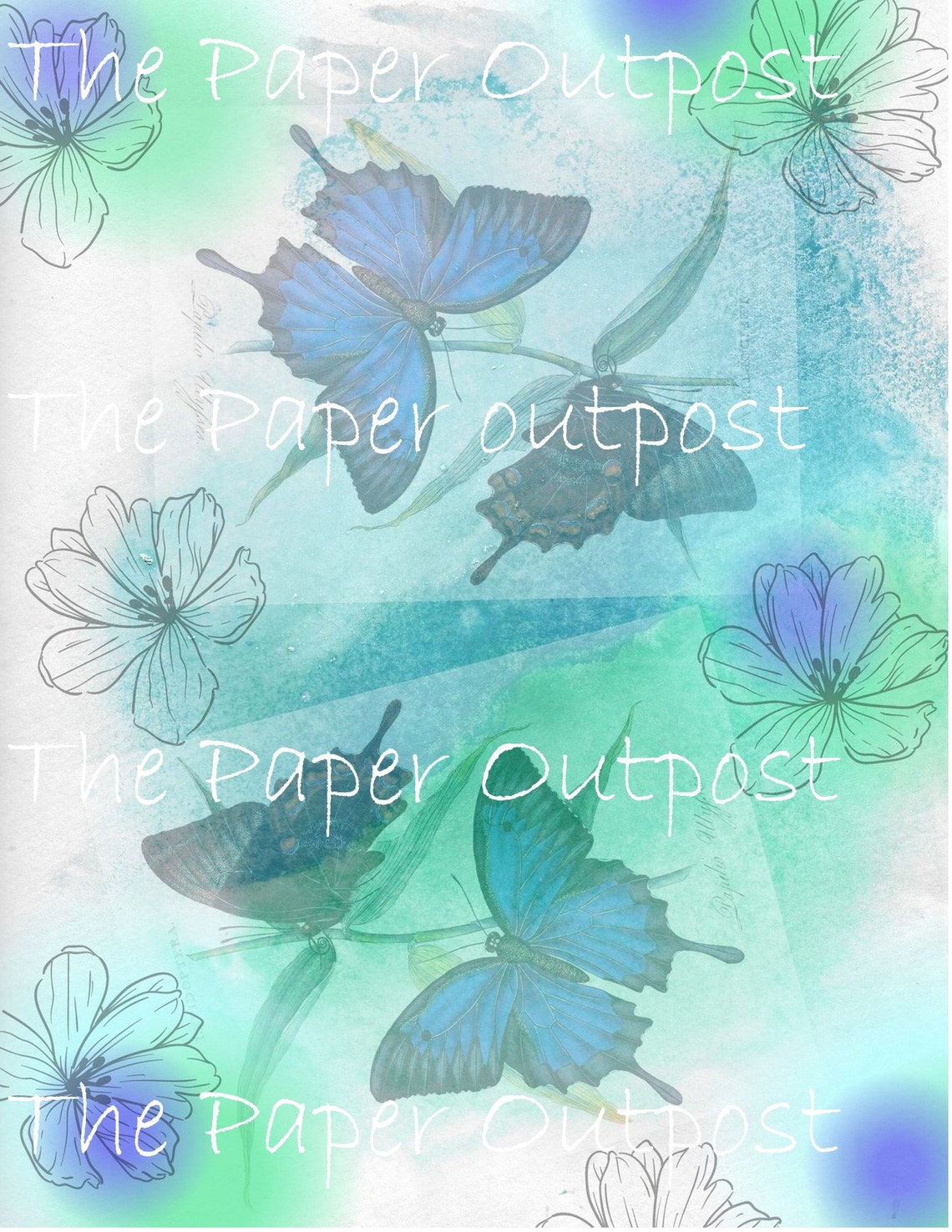 Butterfly Oasis Signature Pages Digikit Digital Printable - Etsy