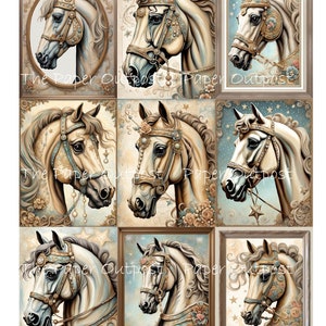 CAROUSEL HORSE Digikit Digi Kit Digital Printable Digital Vintage ...