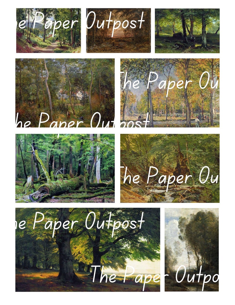 Deep Forest Printable Images: Paper Craft Digikit (digital Download) - Etsy