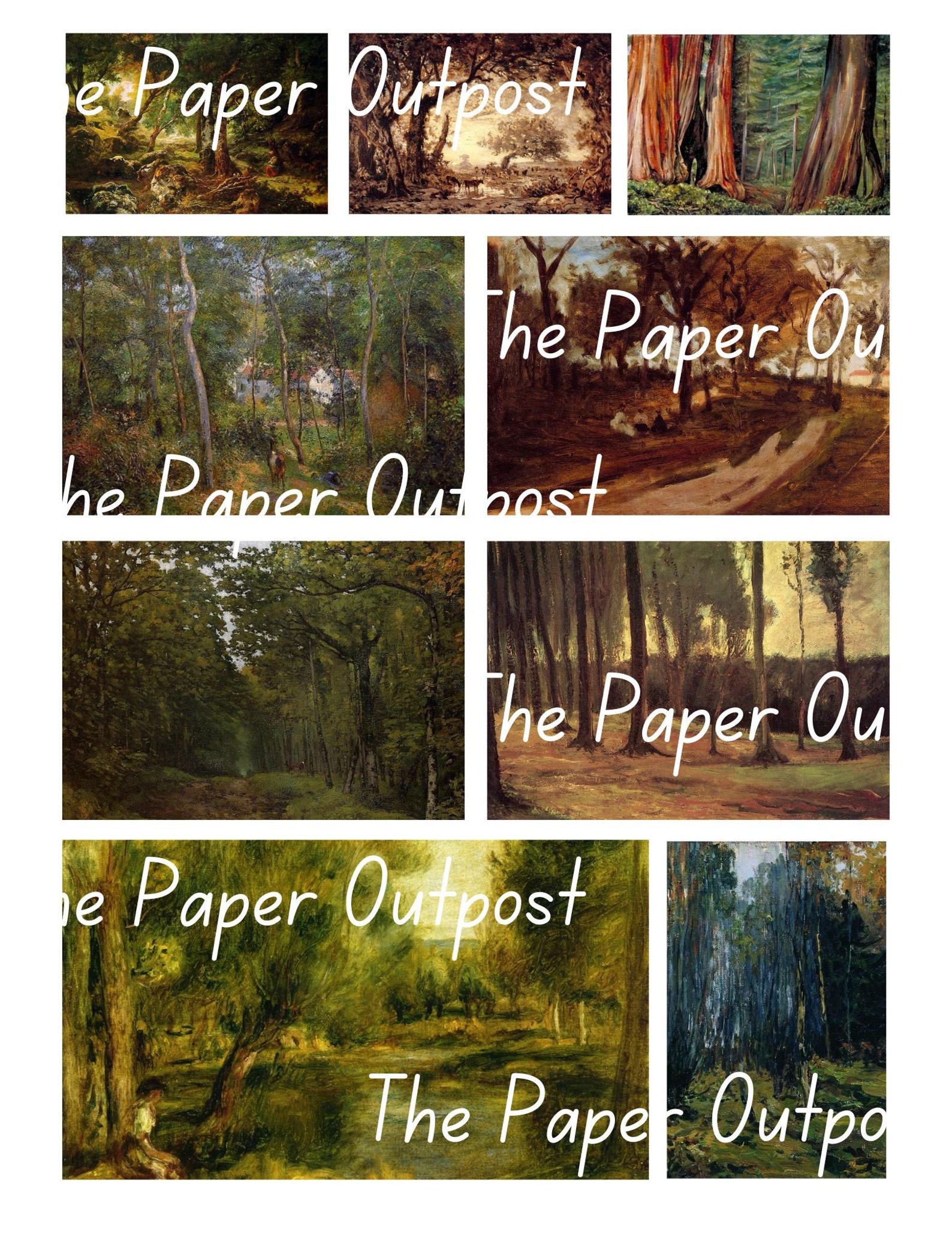Deep Forest Printable Images: Paper Craft Digikit (digital Download) - Etsy