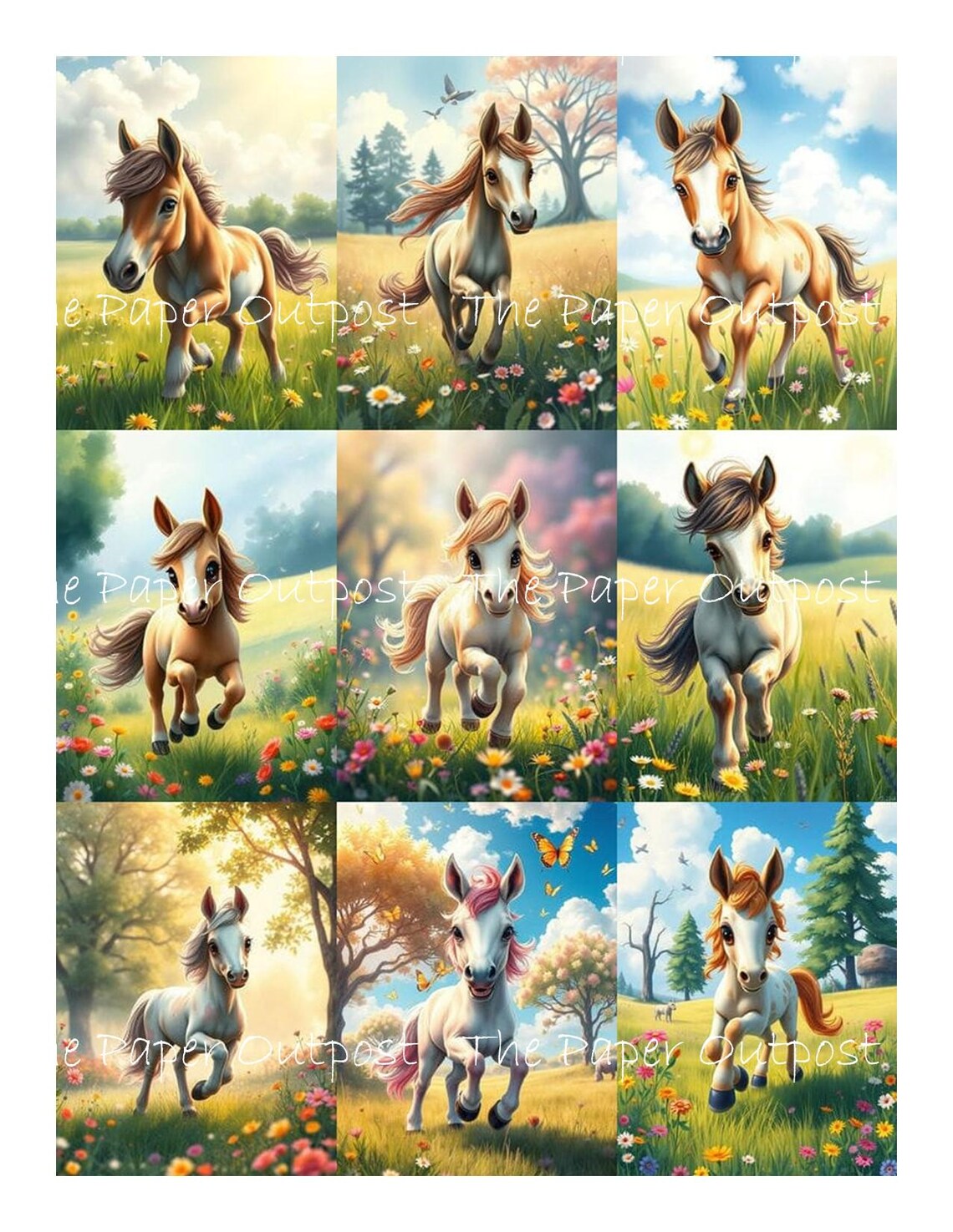 HAPPY HORSE Digikit Digital Printable Digital Foal, Baby Horse, Cute ...