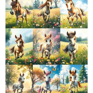HAPPY HORSE Digikit Digital Printable Digital Foal, Baby Horse, Cute ...