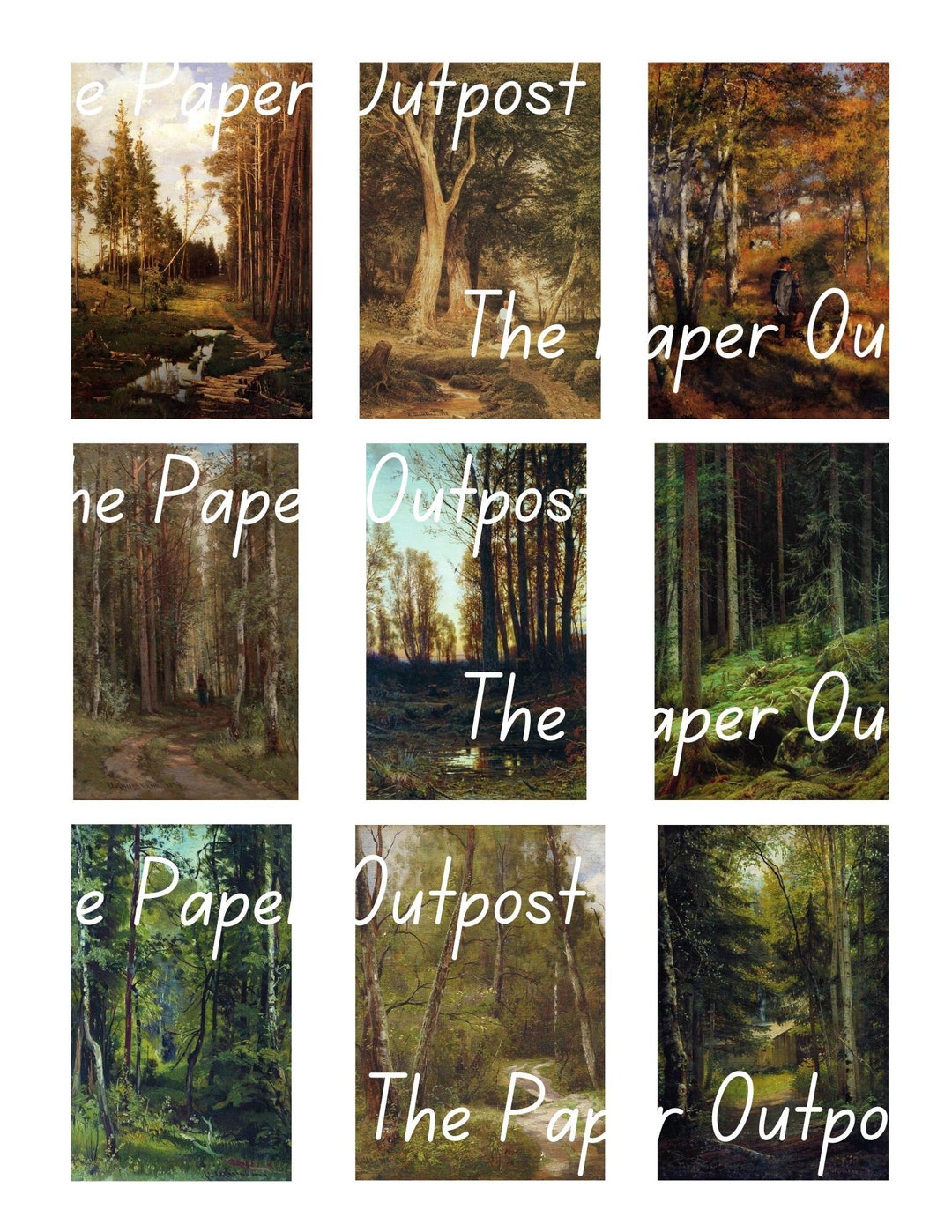 Deep Forest Printable Images: Paper Craft Digikit (digital Download) - Etsy