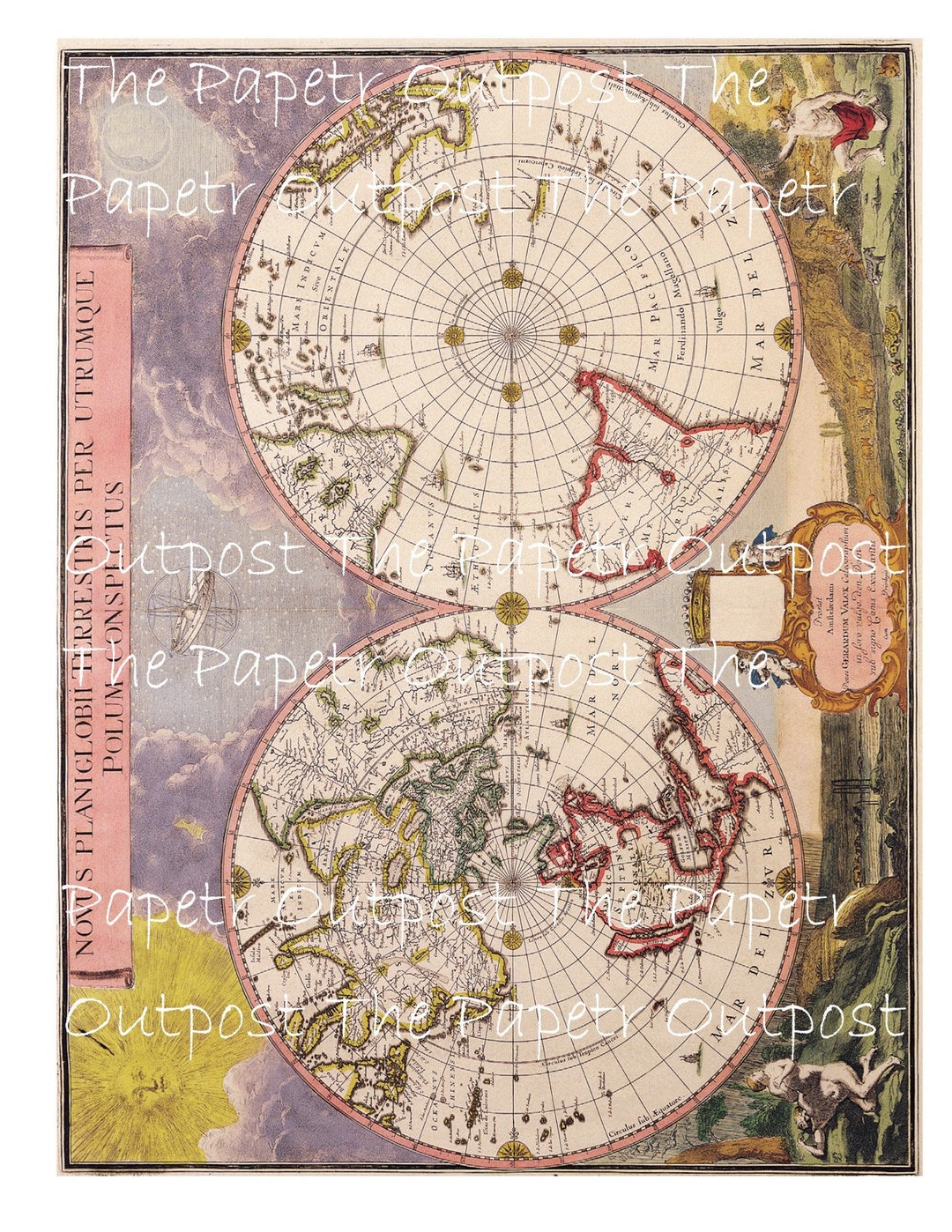 Maps Old Maps Antique Maps Vintage Maps Digital Printable Kit Digital ...