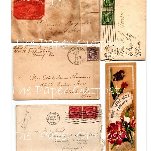 Vintage Ephemera 7 Digital Kit Digital Prints Old Papers - Etsy