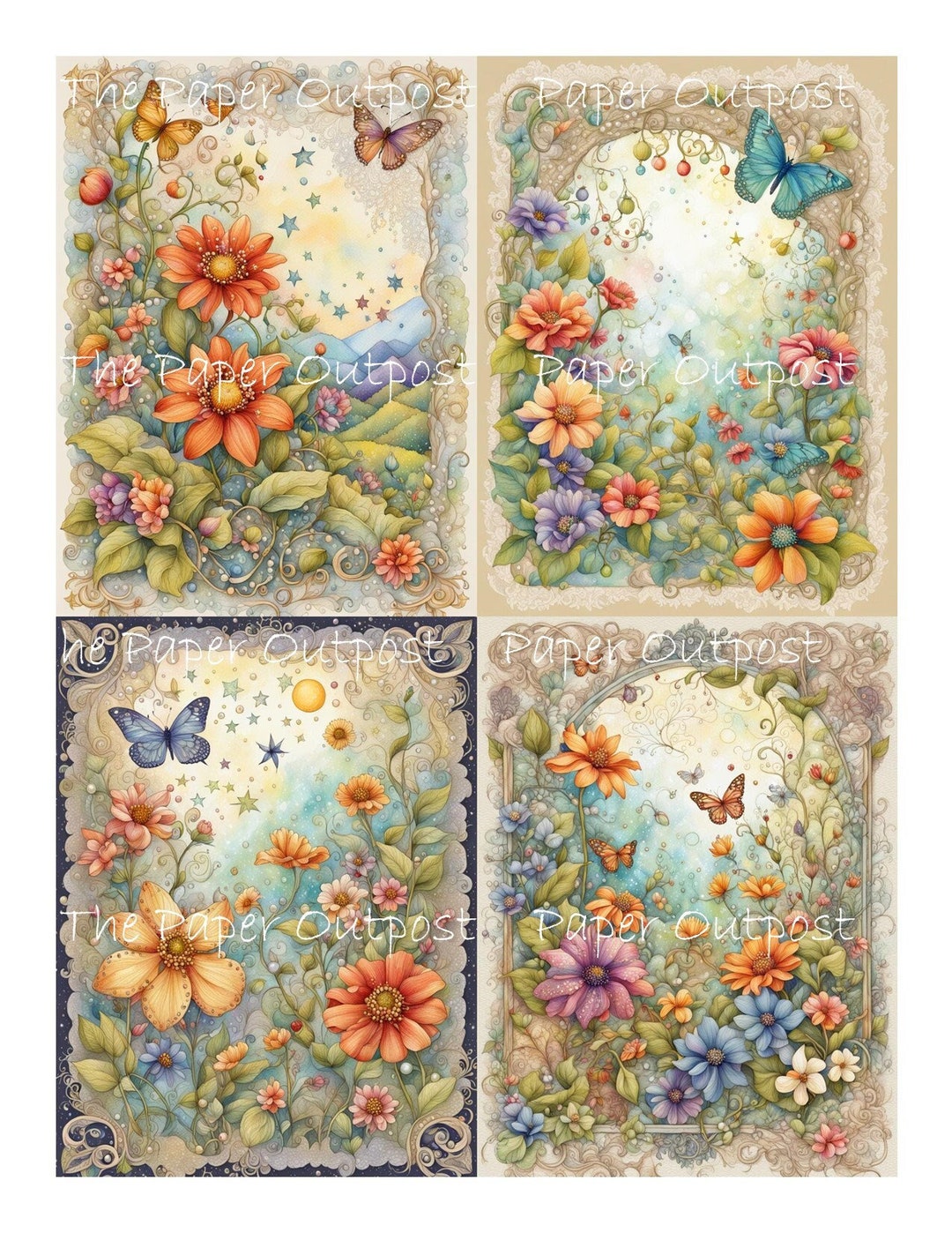 GARDEN of HAPPINESS Digikit Digi Kit Digital Printable Digital Gardens ...