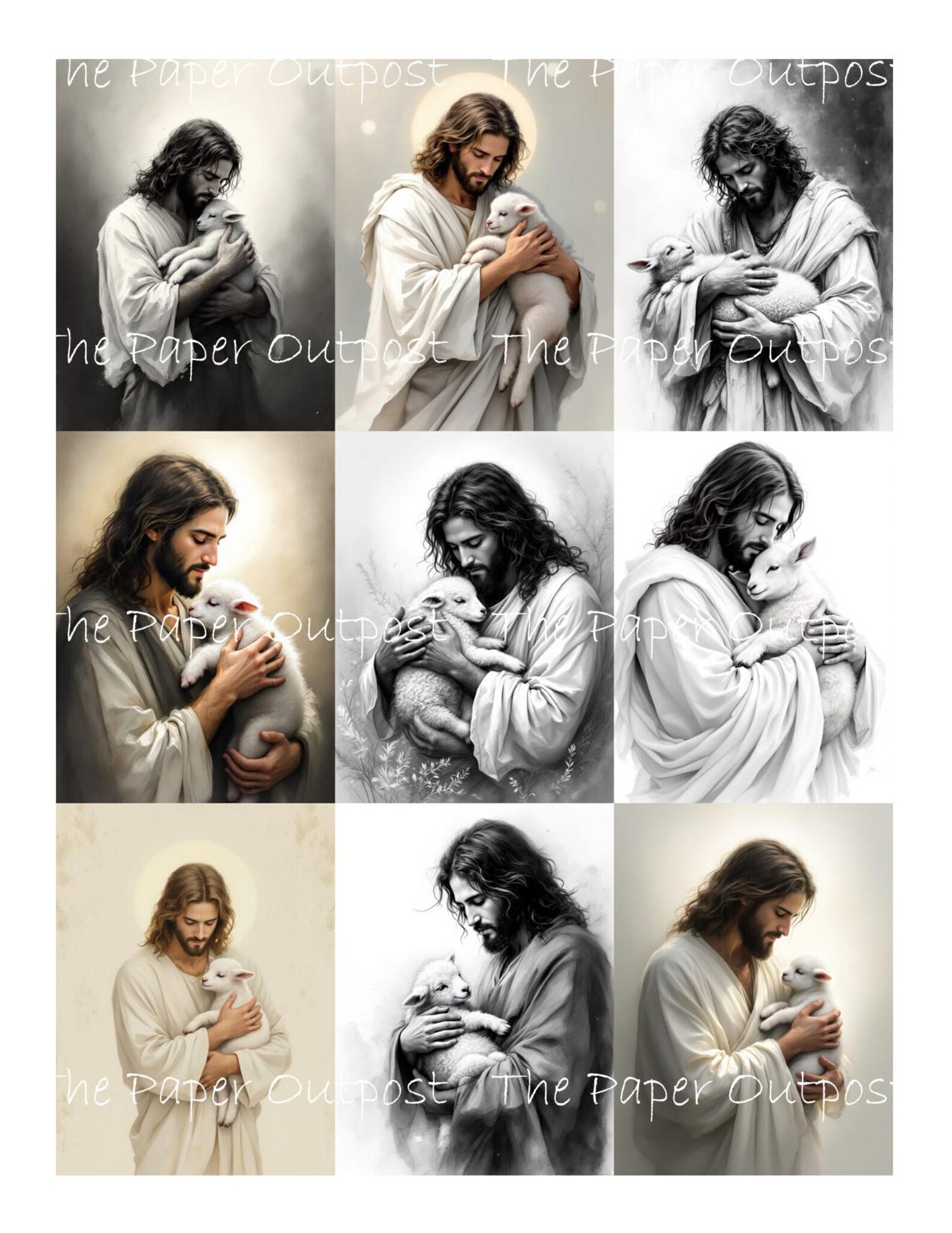 Jesus Christ Printable Images: Religious Bible Art (digital Download ...