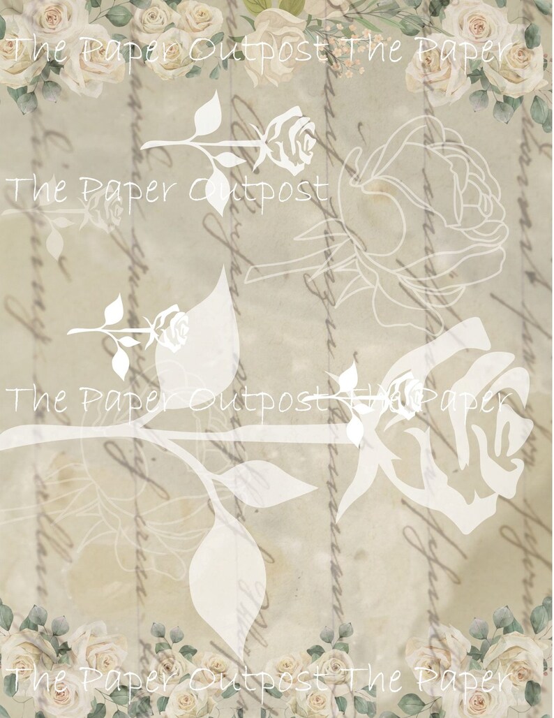 Vanilla Rose Signature Pages Digikit Digital Printable - Etsy