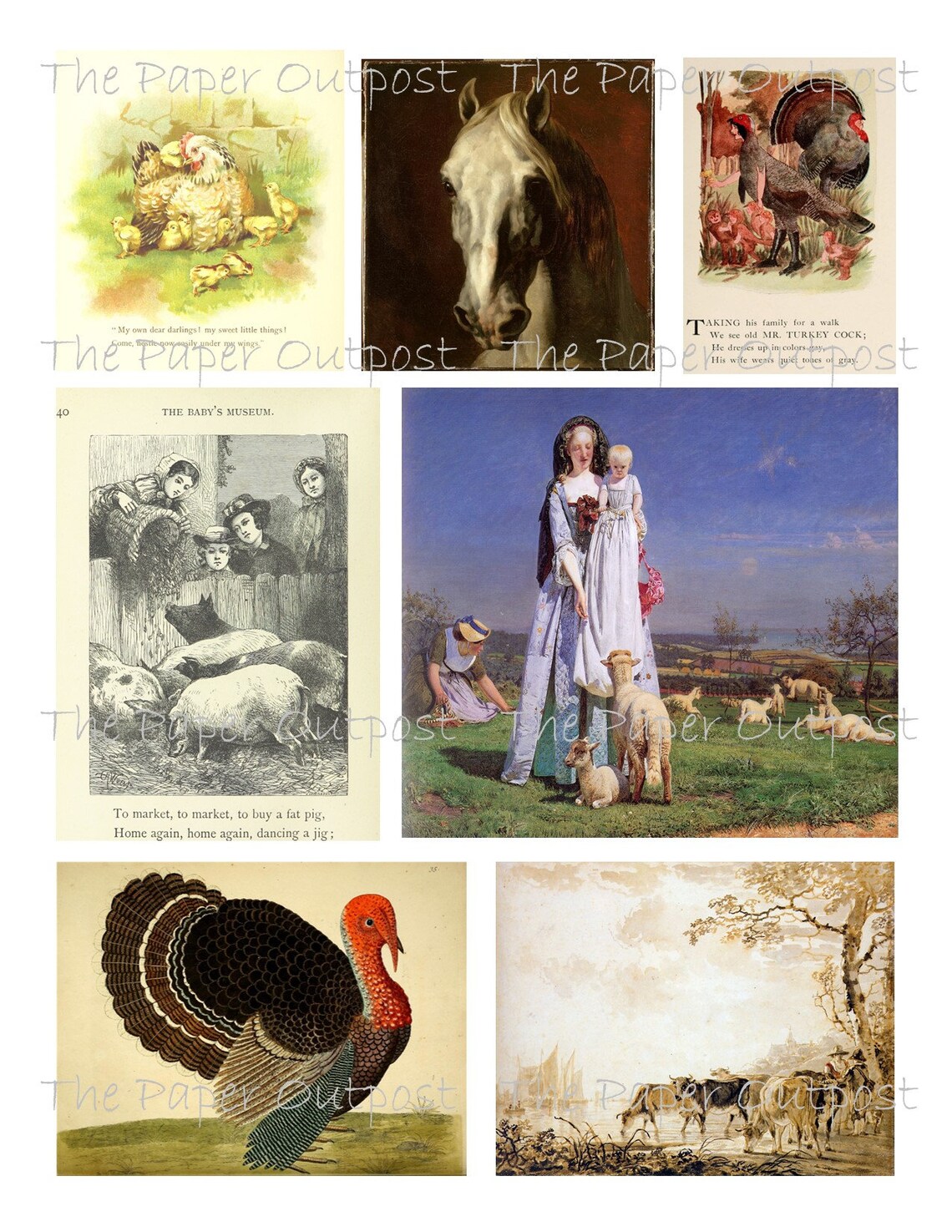 FARM LIFE Printable Digital Download Printable Image Digikit - Etsy