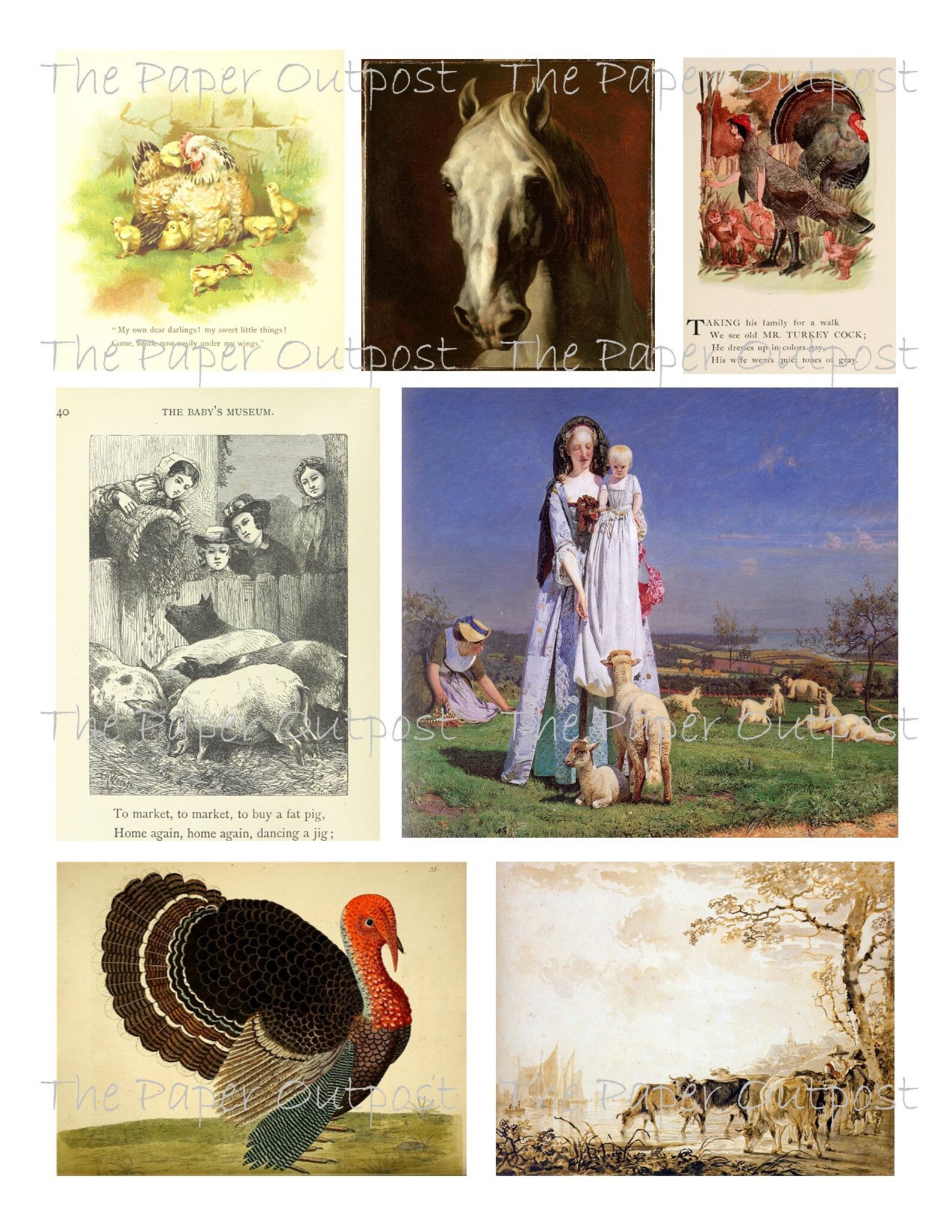 FARM LIFE Printable Digital Download Printable Image Digikit - Etsy