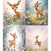 Baby Deer Fawn Digital Kit: Vintage Woodland Prints (digital Download ...